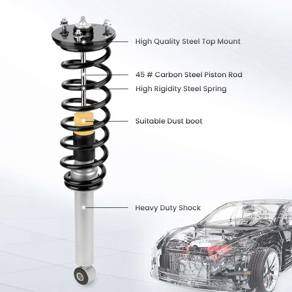 Air to Coil Spring Conversion Kits Shock Absorbers 2PC compatible for ...