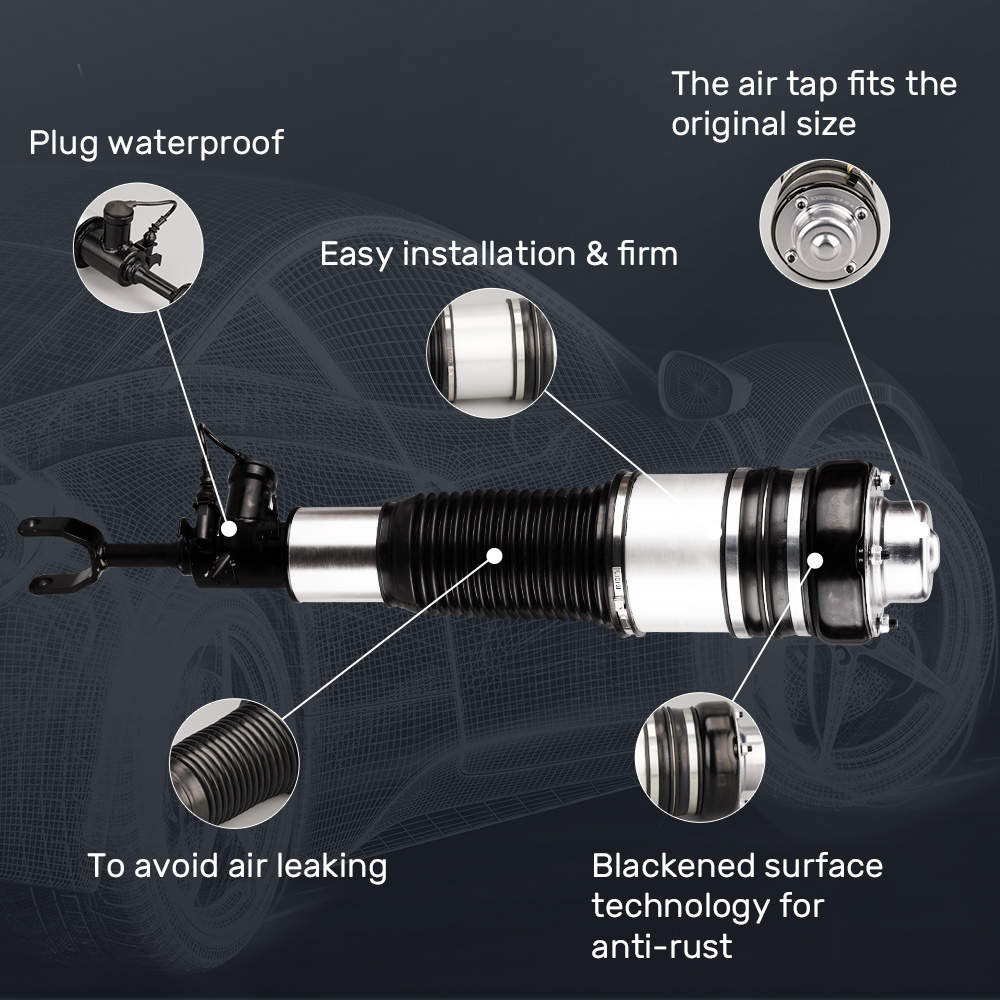 Pair Front Left Right Air Suspension Shock Air Spring Bag Strut compatible for Audi A6 S6