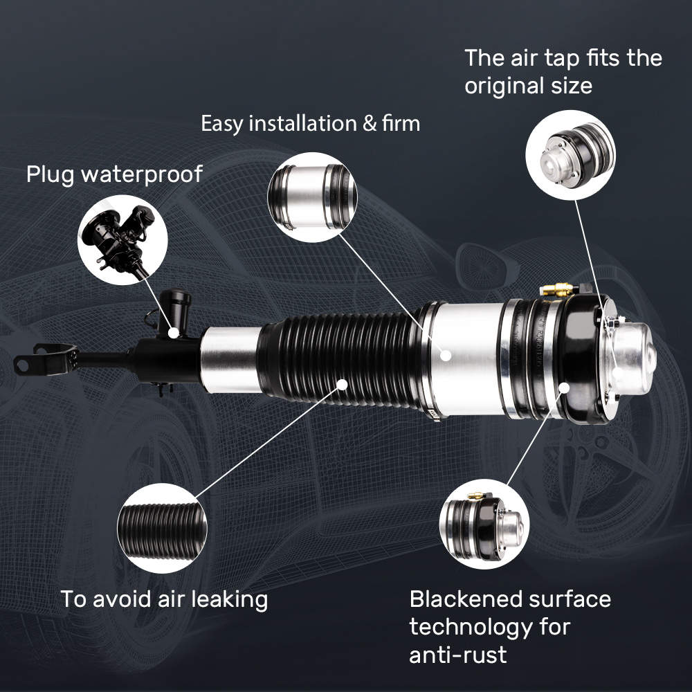 Pair Front Left Right Air Suspension Shock Air Spring Bag Strut compatible for Audi A6 S6