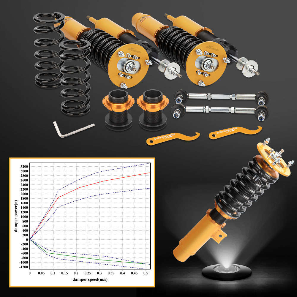 Shocks & Coil Spring Adjustable Damper Coilover Kit compatible for BMW ...