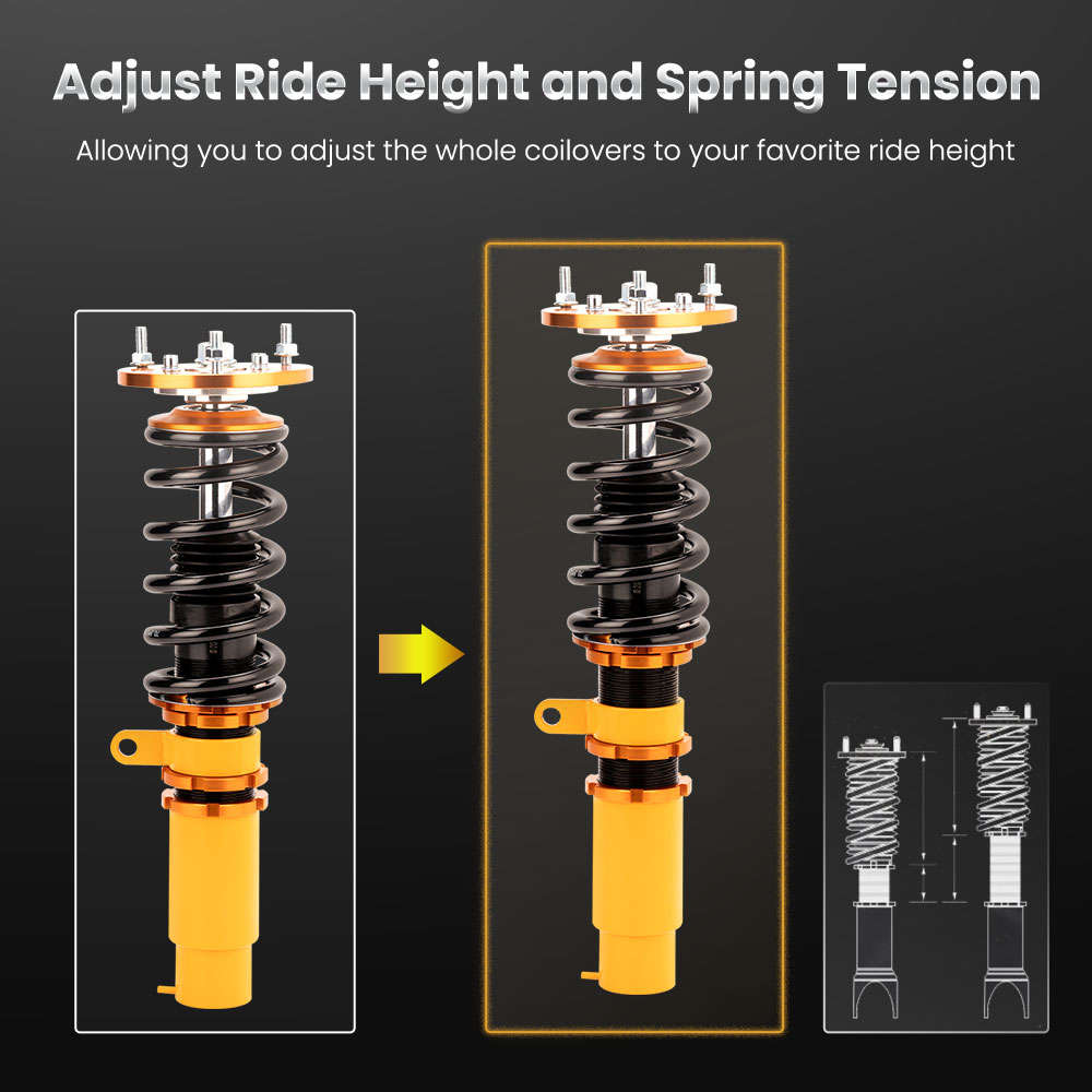 Maxpeedingrods Coilovers Kit compatible for BMW E46 sedan 318i; 330i ...