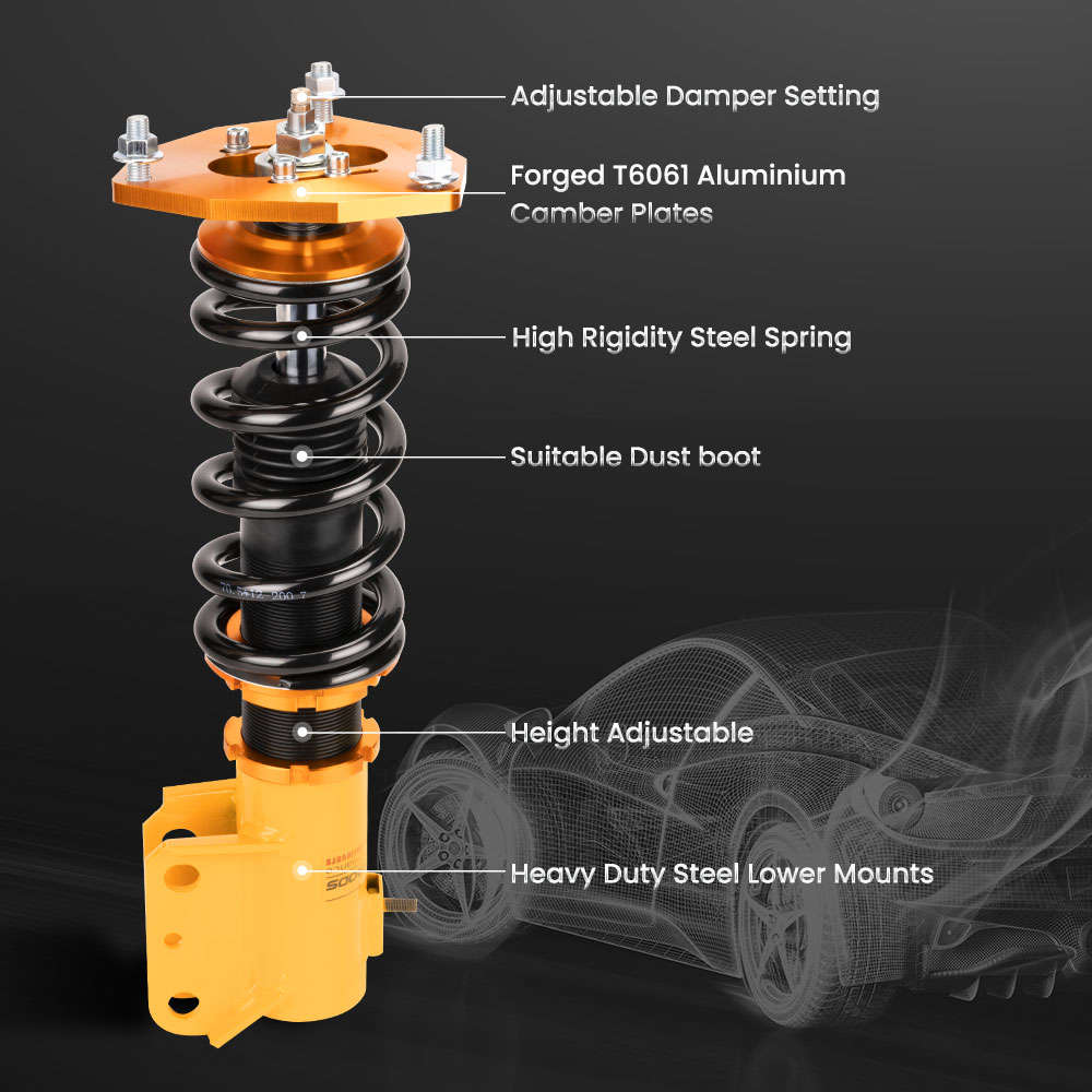 Coilovers Kits compatible for Mitsubishi Lancer ES Sedan 4D 2003-2006 2 ...