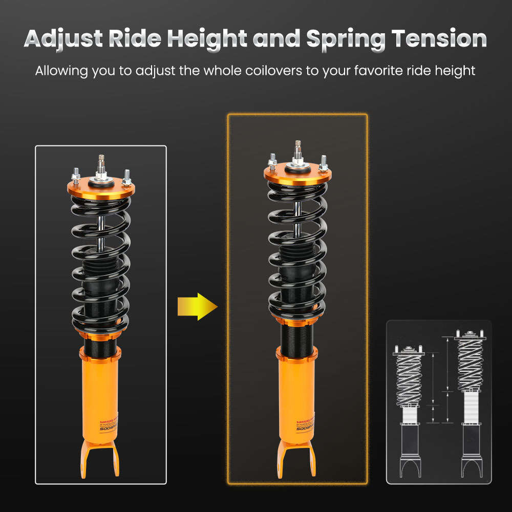 24 Ways Adjustable Coilovers compatible for Nissan 300ZX Z32 90-96 ...