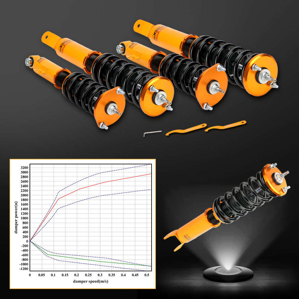 24 Ways Adjustable Coilovers compatible for Nissan 300ZX Z32 90-96 ...