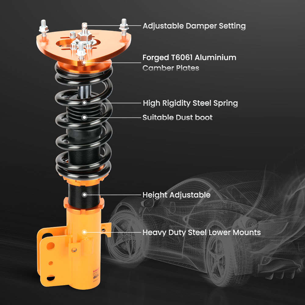Maxpeedingrods-Adjustable Height Coilover Coilovers compatible for ...