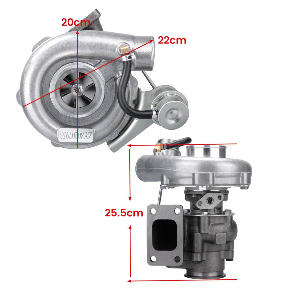 Universal Turbo T3/T4 T04E V-BAND Turbocharger Turbo .63 A/R .5A/R ...