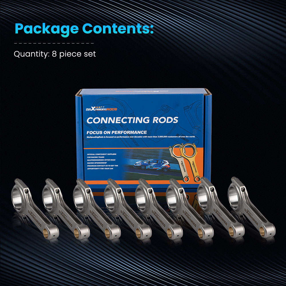 Forged 4340 H Beam Connecting Rods compatible for BMW M60 M60B40 4.0L ...