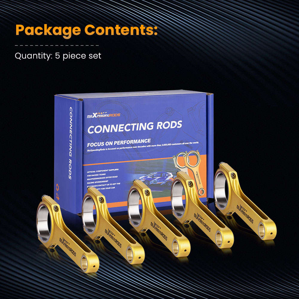 H-Beam Connecting Rods Conrods compatible for Volvo 850 C70 T5 2.3L W ...