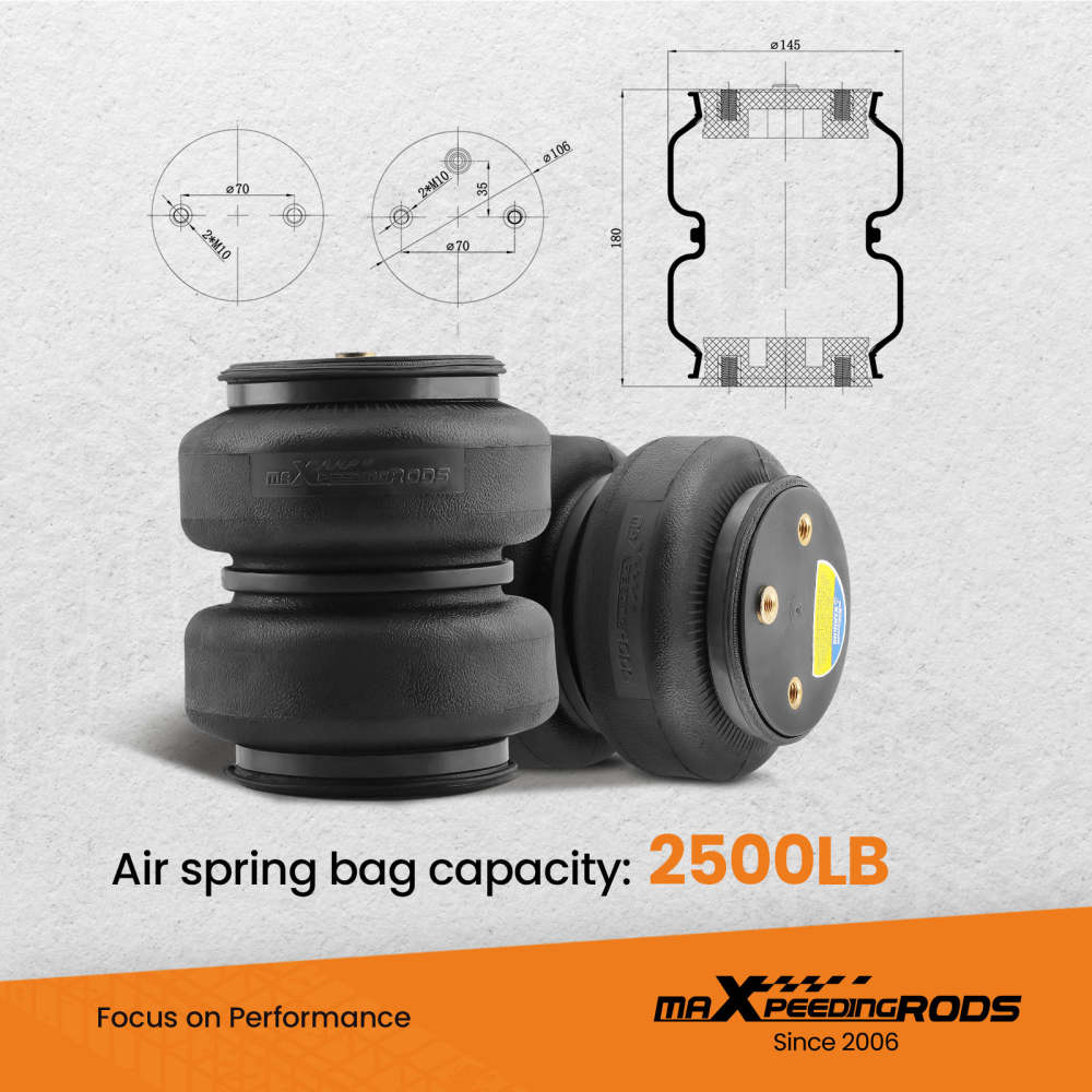 Air Spring Kit Rear Compatible For Ram 2500 RWD 2014 - 2024-Maxpeedingrods