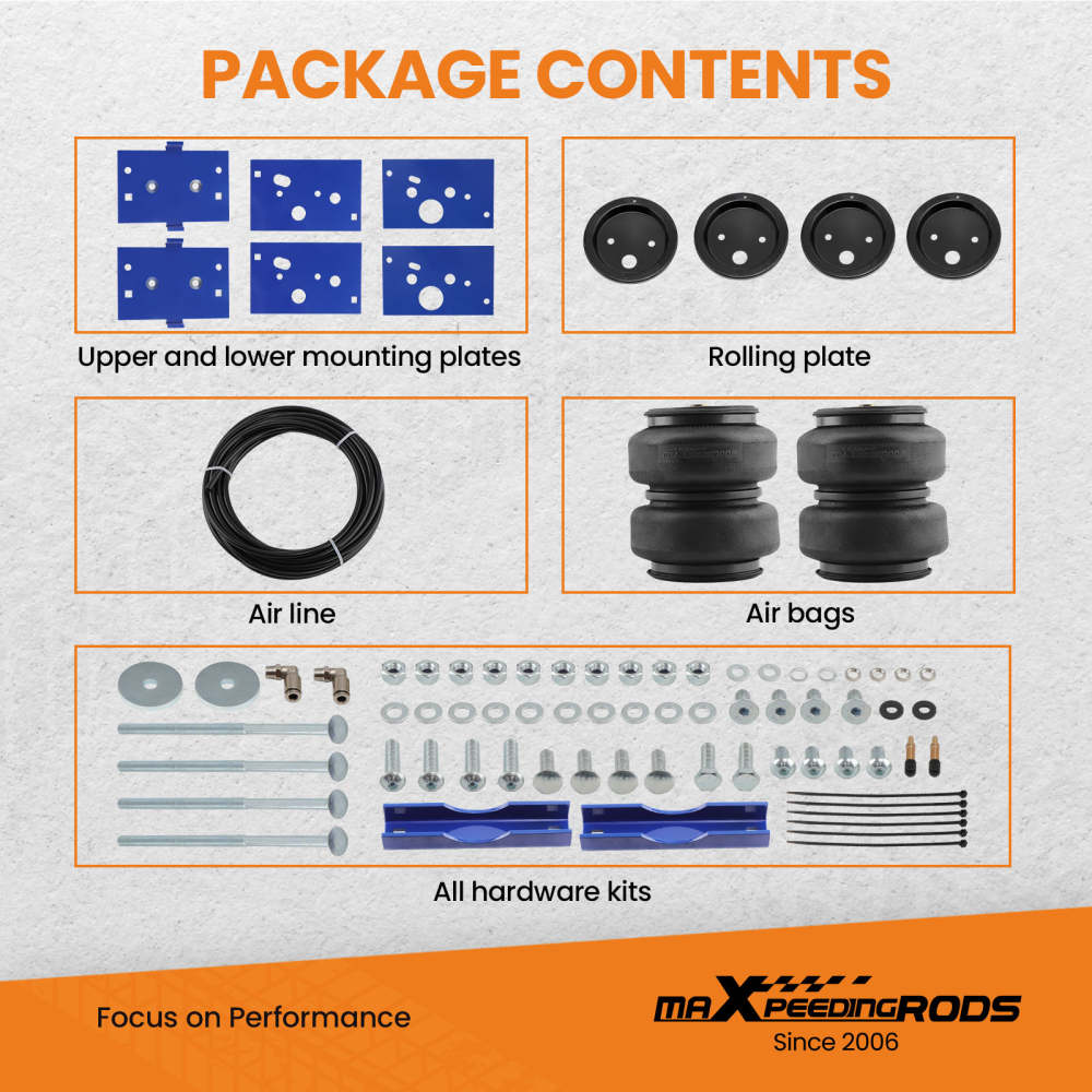 Air Spring Kit Rear Compatible For Ram 2500 RWD 2014 - 2024-Maxpeedingrods
