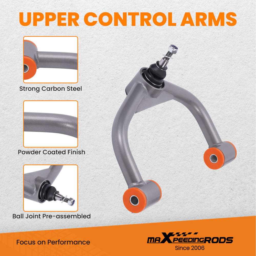 Front Upper Control Arm 2-4 Lift Kit compatible for GMC Sierra 2500 3500HD 2011-2020 8 Lug ...