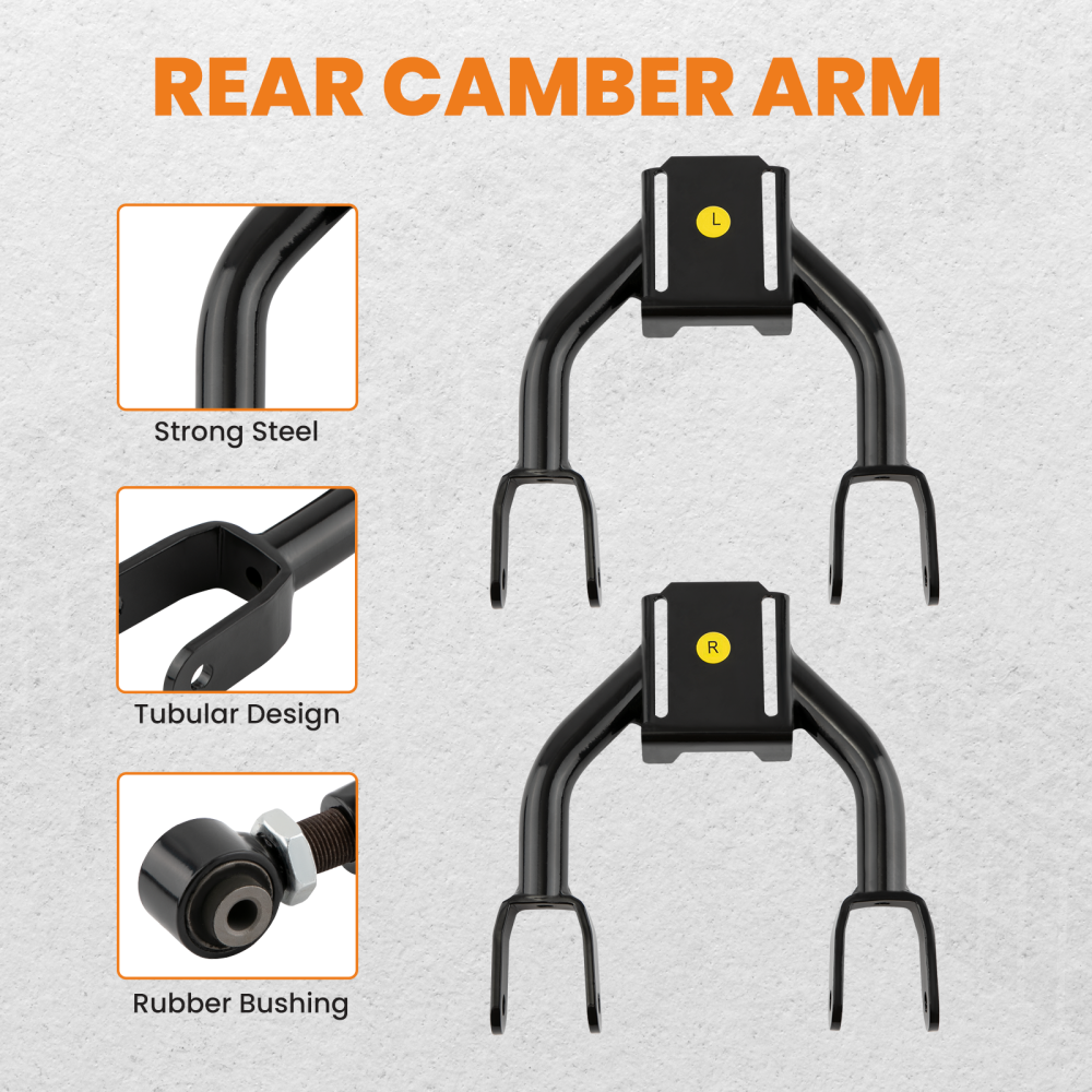4x Front Upper A-Arms + Rear Camber Control Arms Kit compatible for ...