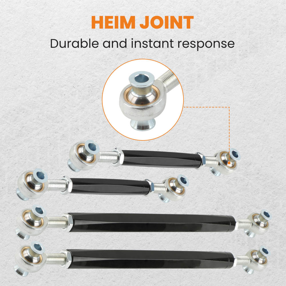 4x Adjustable Rear Camber + Toe Arm Kit compatible for BMW 3-Series ...