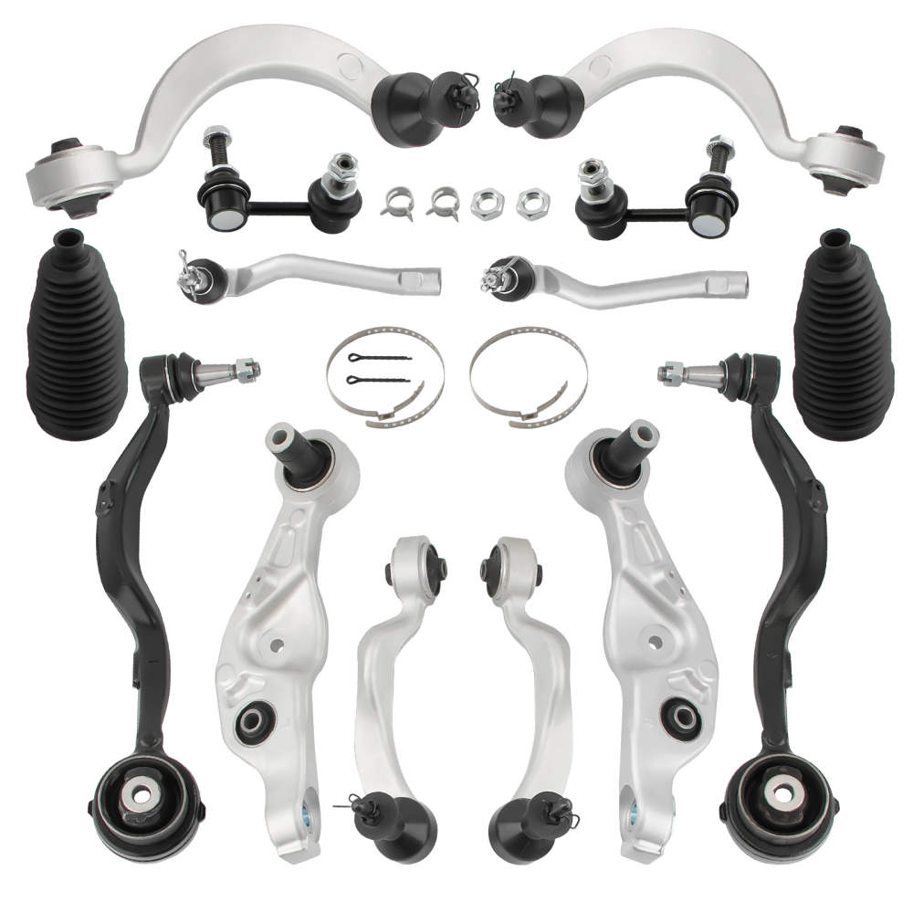 16pc Front Lower Forward Control Arm w/Bushing Tie Rod Kit compatible ...