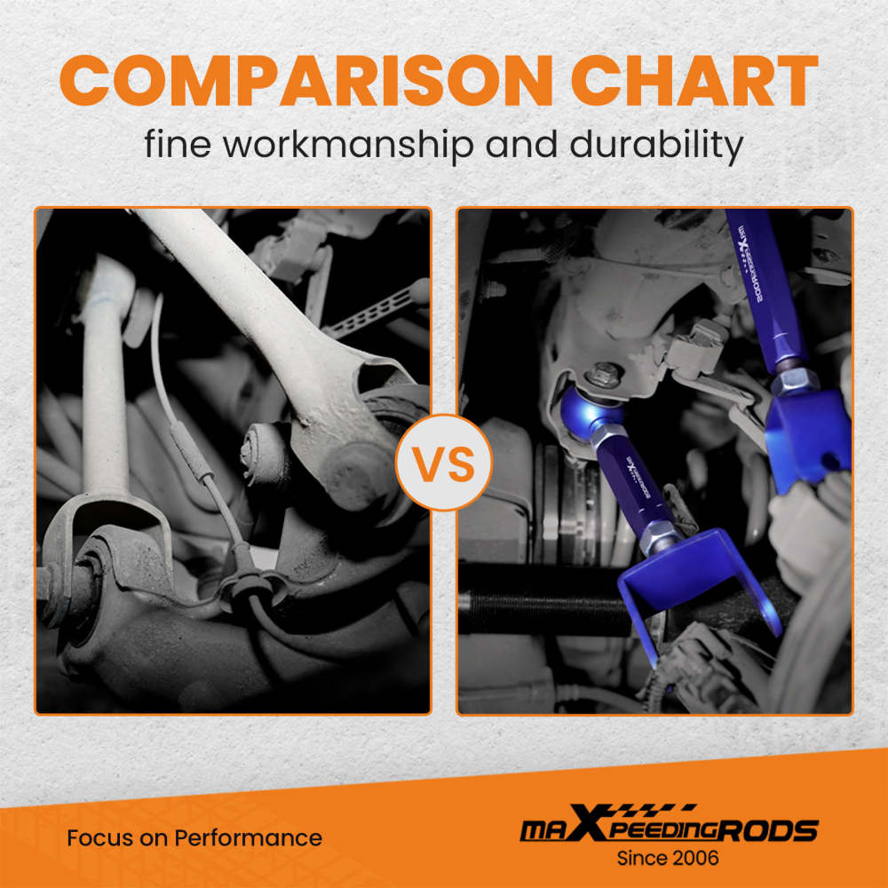 2x Adjustable Rear Lower Alignment Trailing Arms compatible for Tesla ...