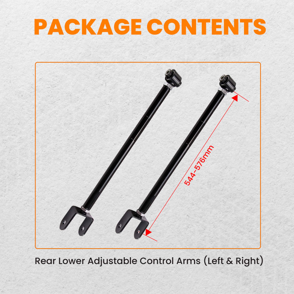 Rear Adjustable Lower Camber Control Arms Arm compatible for BMW E46 ...