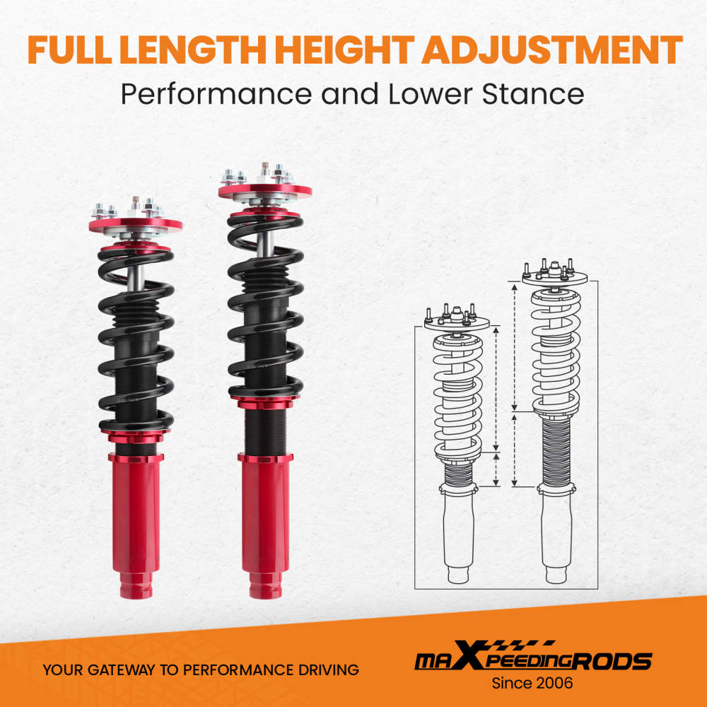 Coilovers Kits compatible for Honda Accord 03-07 Spring Coil Over Strut ...