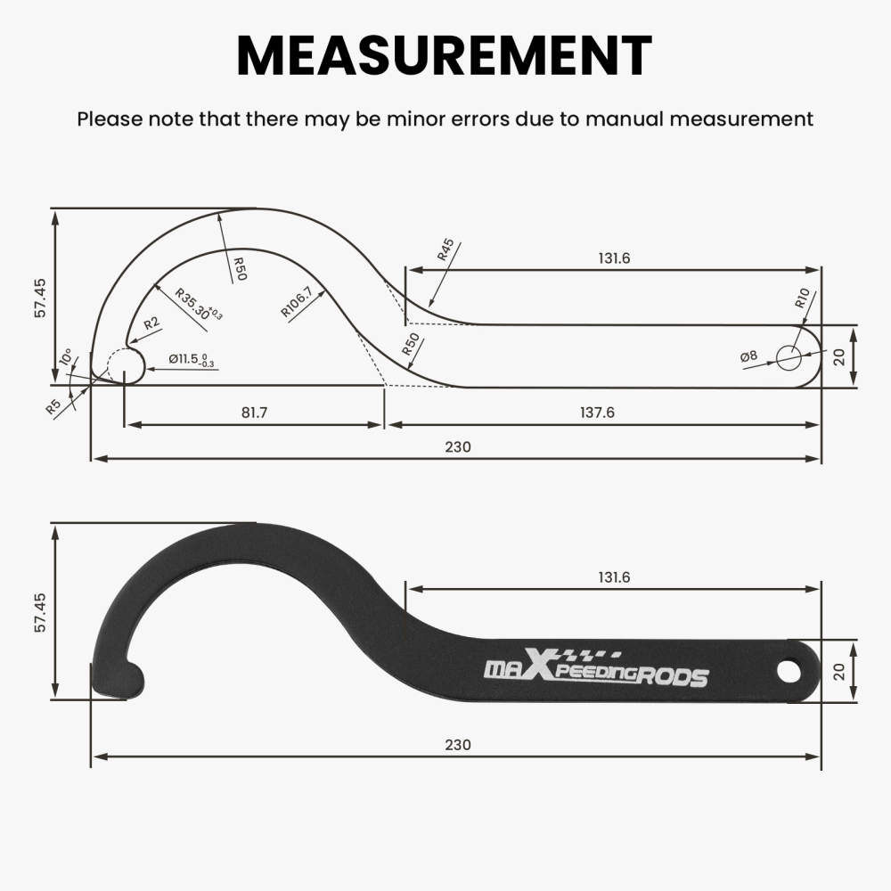 Buy 1 Pair Coilover Spanners Spanner compatible for Subaru Compatible ...