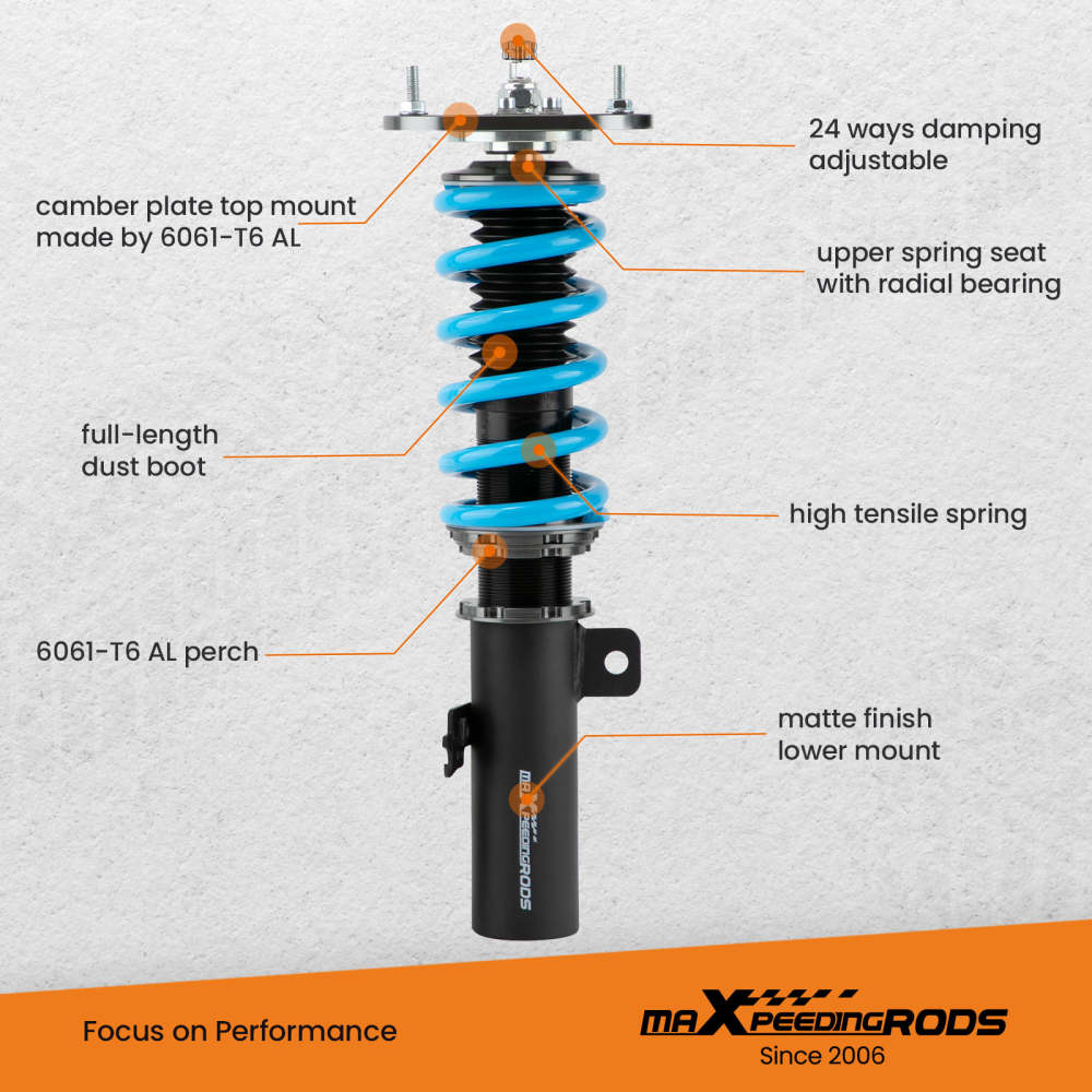 MAXPEEDINGRODS DAMPER COILOVERS SUSPENSION KIT compatible for TOYOTA ...