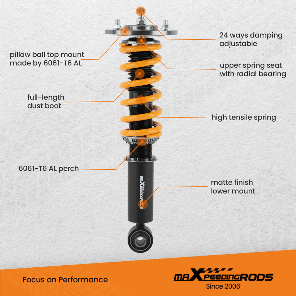 Air to Coil Spring Struts Suspension Conversion kit compatible for ...