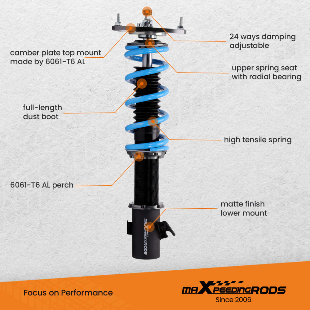 Adjustable Coilovers Dampers Kit compatible for Subaru Outback 2003 ...