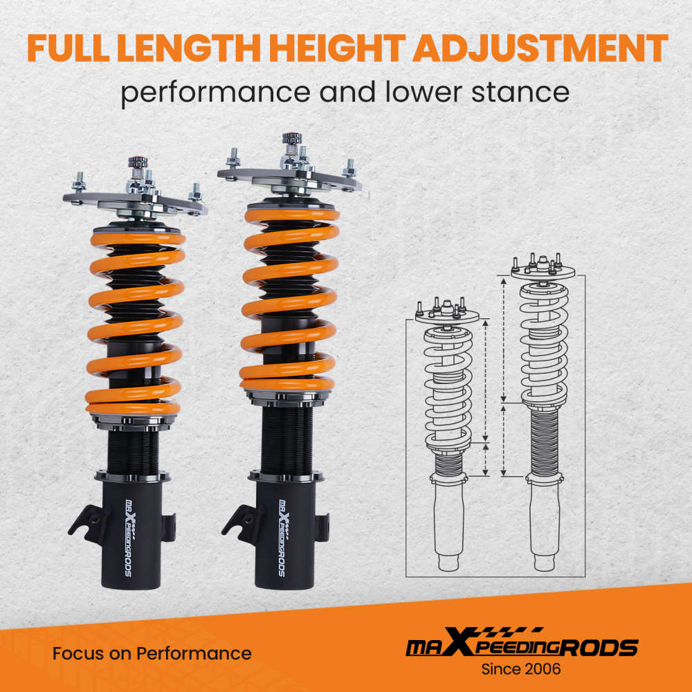 Buy maXpeedingrods 24 ways damping adjustable coilover Lowering Kit ...