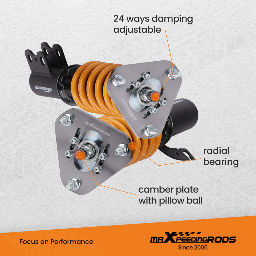MaXpeedingrods COT6 24 Damper Adjustable Coilover Struts compatible for ...
