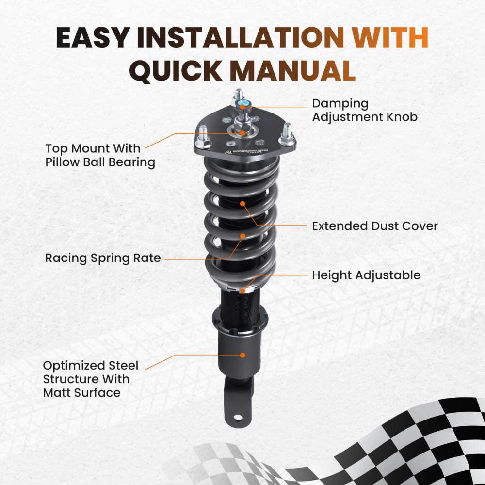 24 Level Damper Coilovers Kit compatible for Mazda RX-8 2004-2011 ...