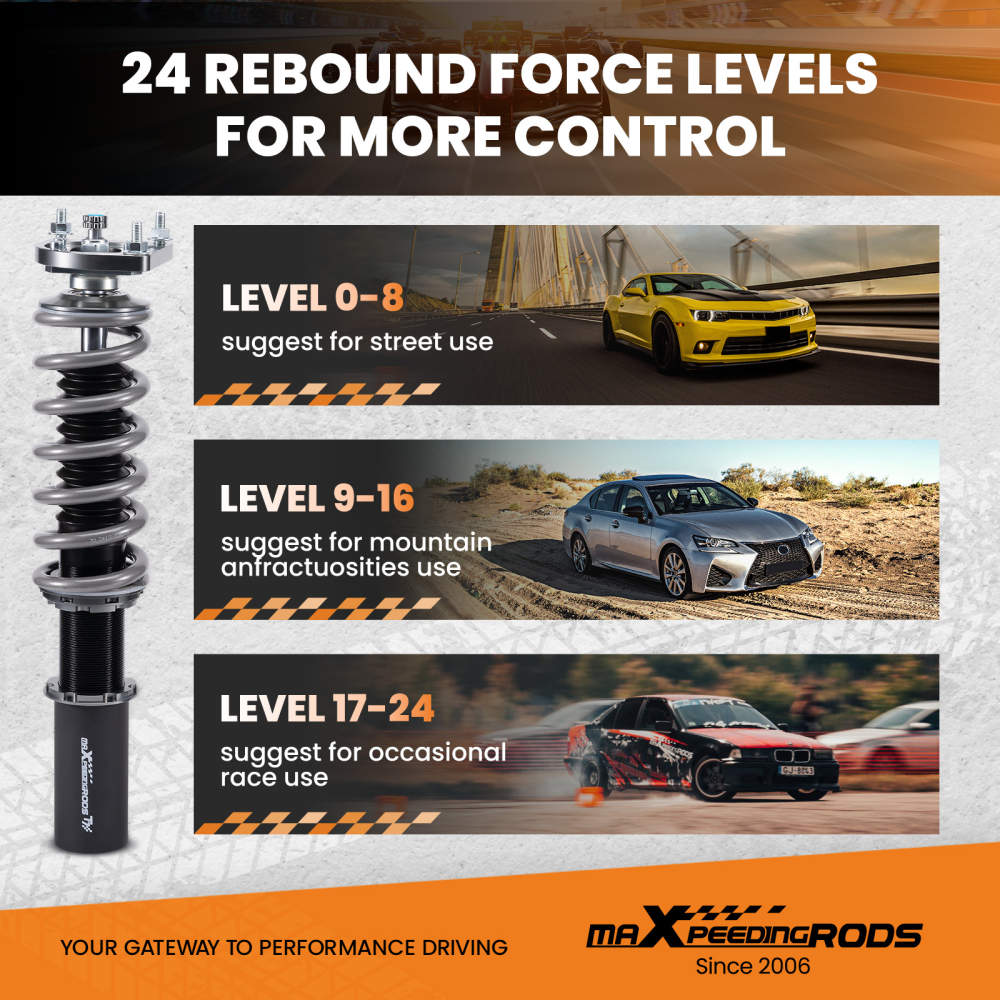 Maxpeedingrods Racing Coilover Kit compatible for Ford Mustang 99-04 ...
