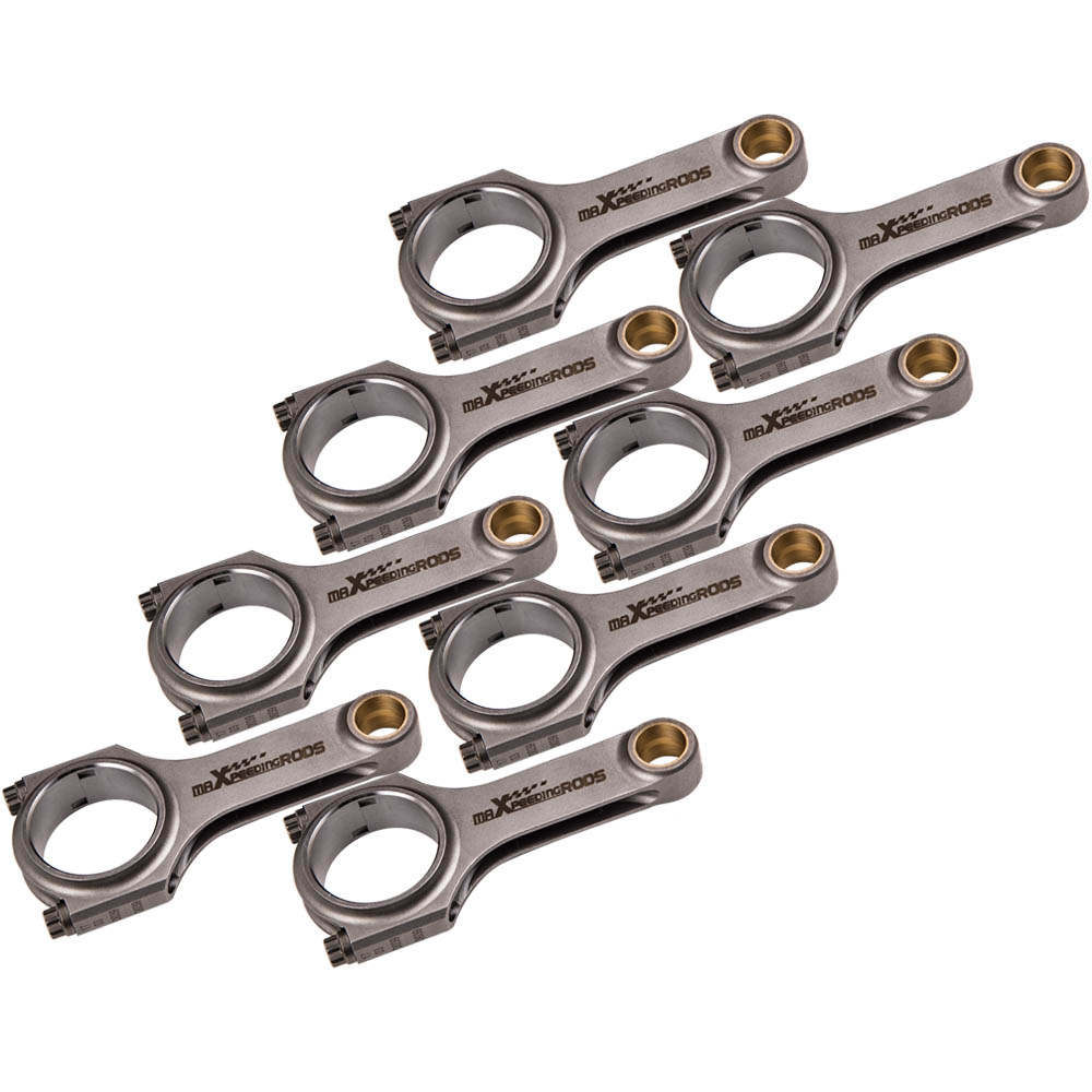 8x EN24 4340 Forged Connecting Rods+ARP 8740 Bolts compatible for ...