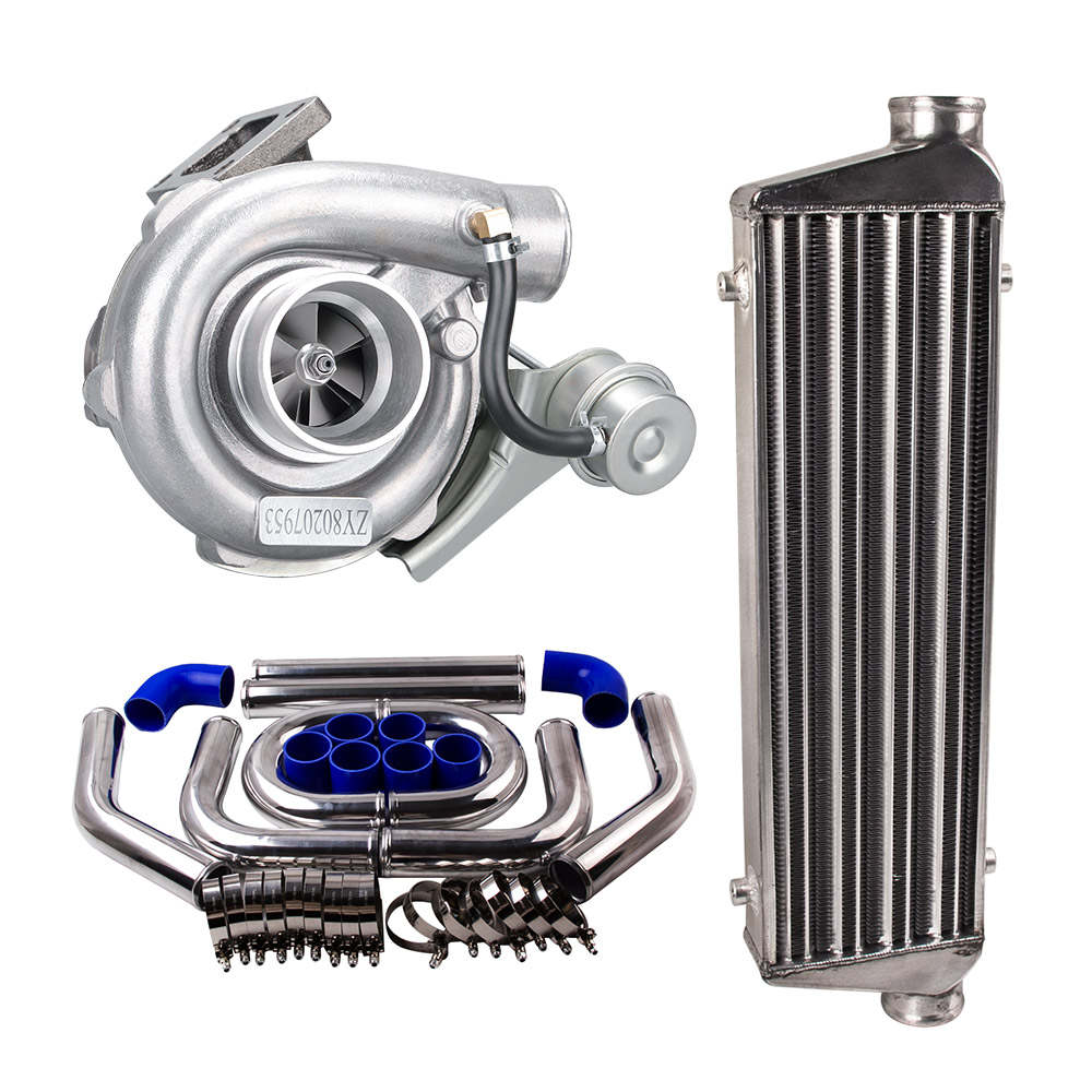 T04E T3 T4 Turbo Charger + 27 x 7 x 2.5 2.5&amp;amp;quot; Intercooler ...