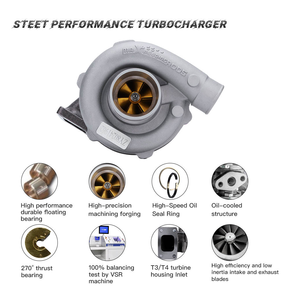 Aftermarket Turbo Street Type Billet Compressor Wheel Turbocharger 0.57 ...