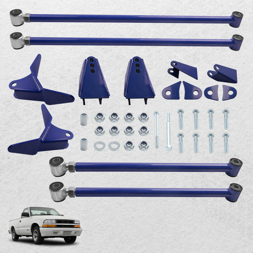 Triangulated Suspension 4 Link Kit compatible for Chevrolet S10 1994-2004