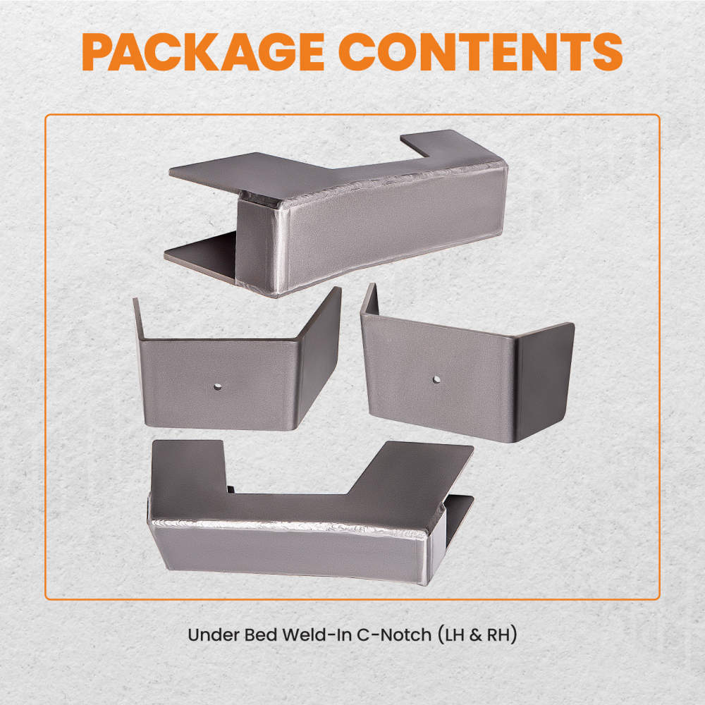 C Notch Under Bed Frame Kit compatible for Chevy Silverado 1500 Pickup ...