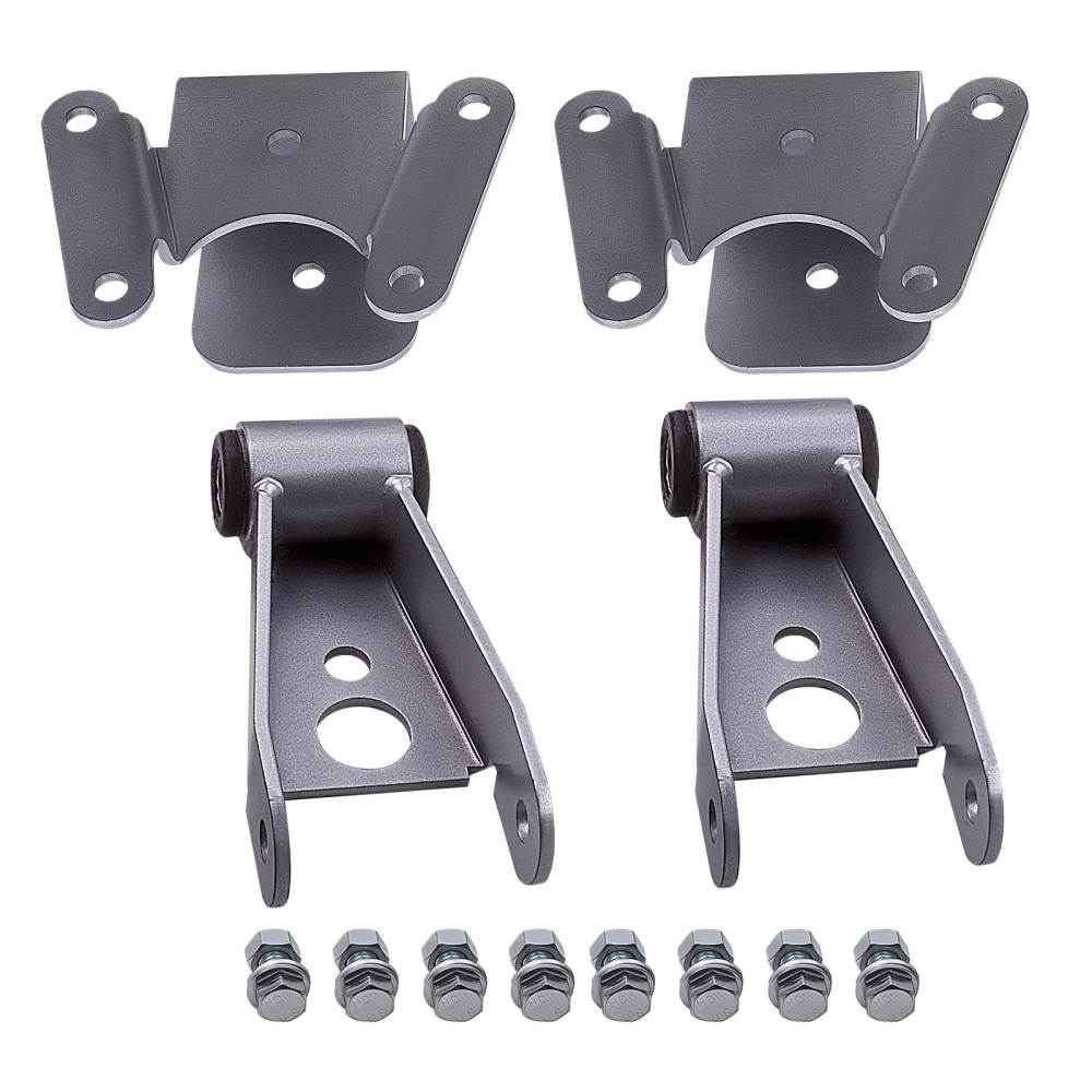 Rear 4 Lowering Drop Kit Shackle Hanger compatible for Dodge D100 D150 ...