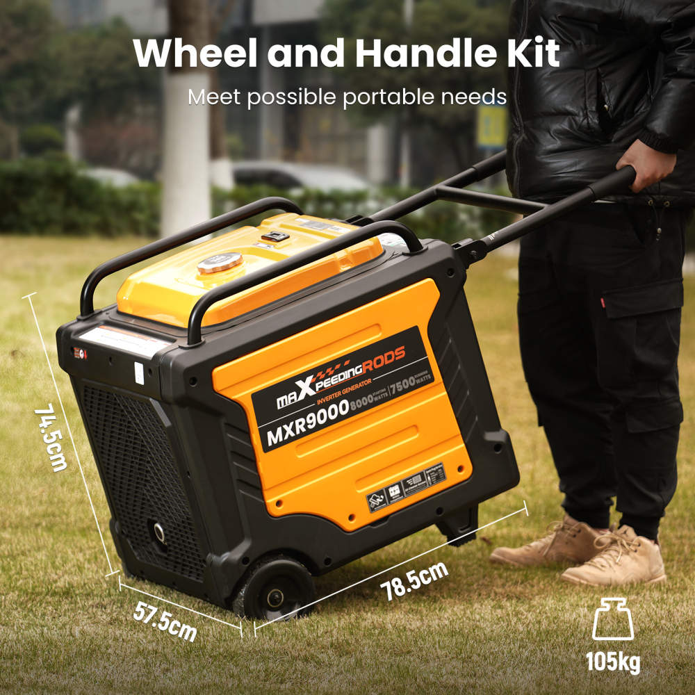 Buy Inverter Generator Portable Petrol 8KW ATS Interface and Wheels For ...