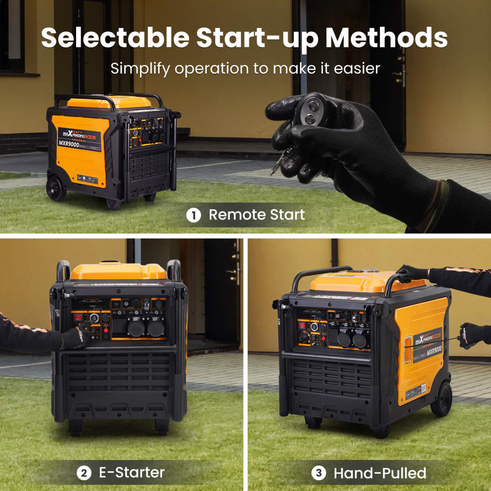 Buy Inverter Generator Portable Petrol 8KW ATS Interface and Wheels For ...