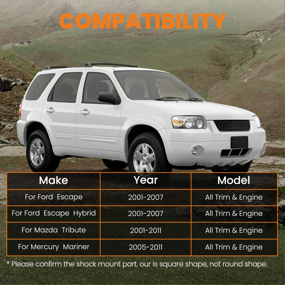 Rear Right Shock Mount Rust Repair Kit compatible for Ford Escape ...