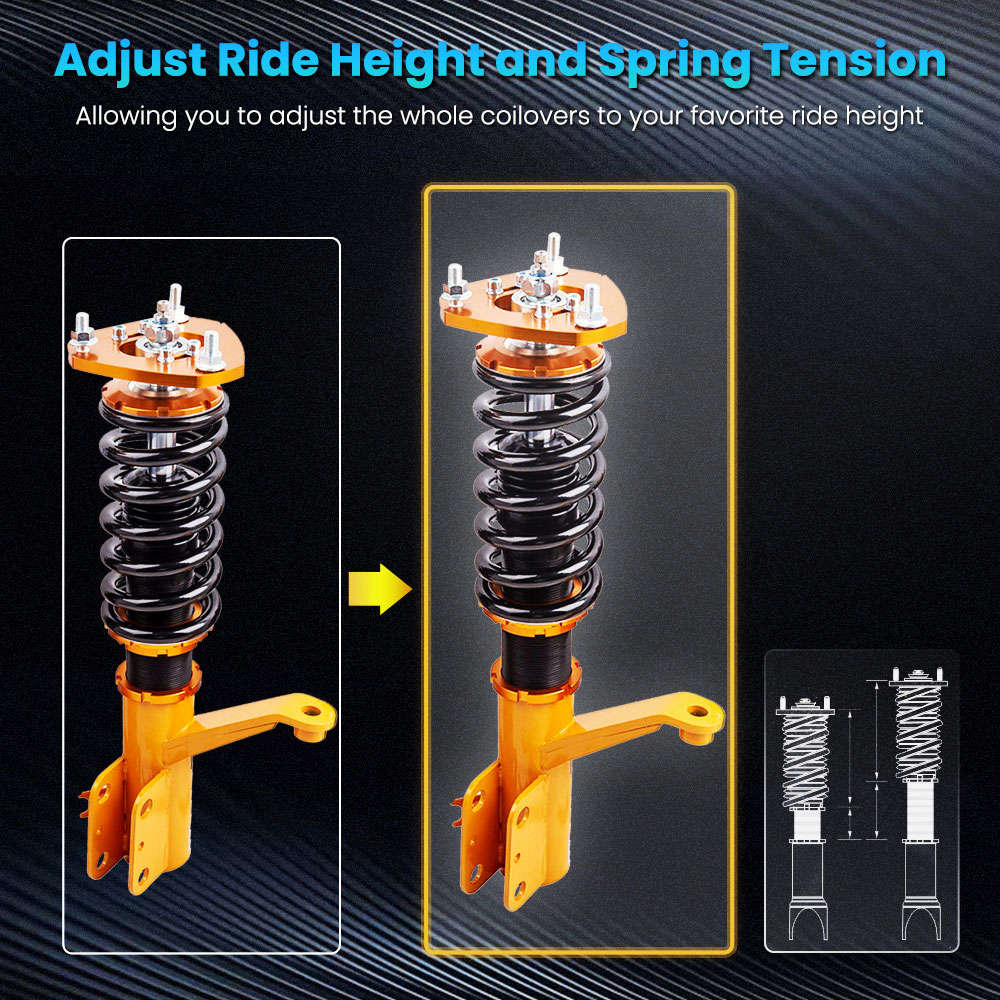 Coilovers Set compatible for Honda Element 2003-2011 Adj. Damper Front ...