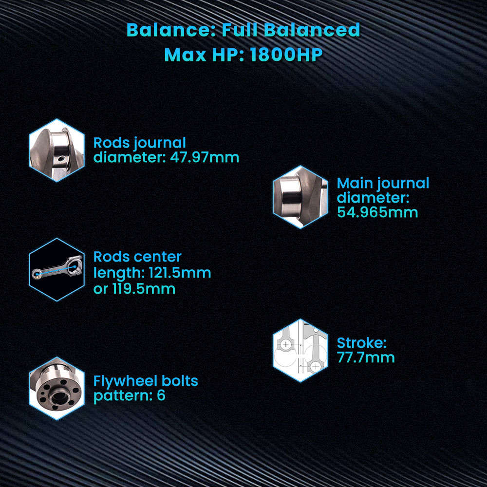 Crank shaft compatible for Nissan Skyline GT-R GTS R32 R33 R34 RB25 ...