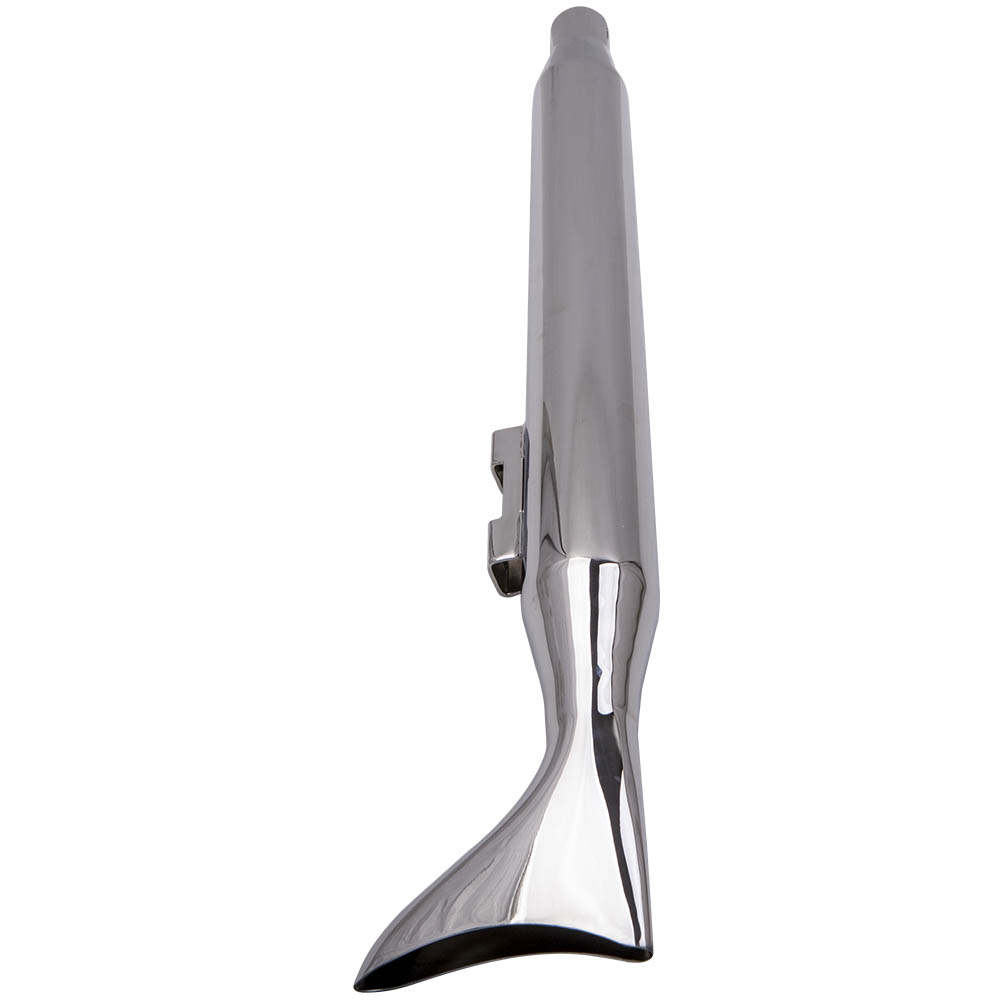 36" Silver Fishtail Exhaust Slip On Mufflers Pipes for Harley Touring ...