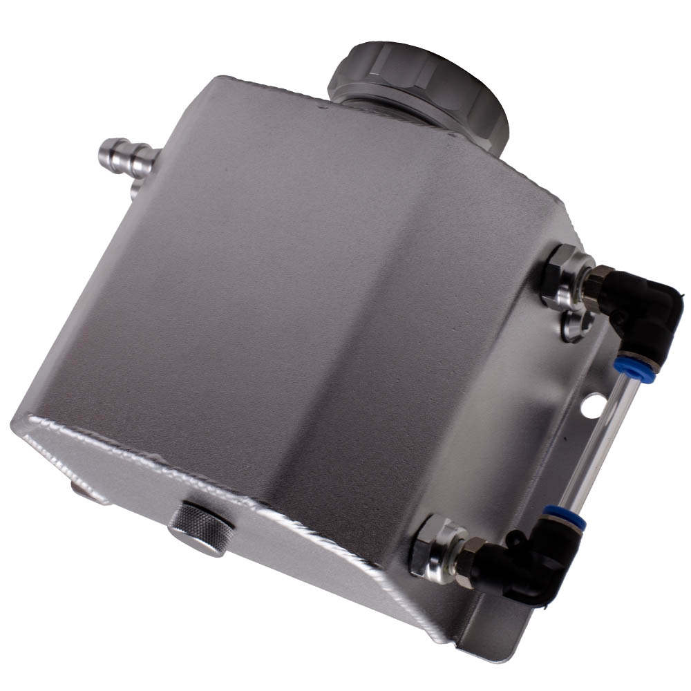 Universal Aluminum Coolant Radiator Overflow Recovery Oil Tank Bottle ...