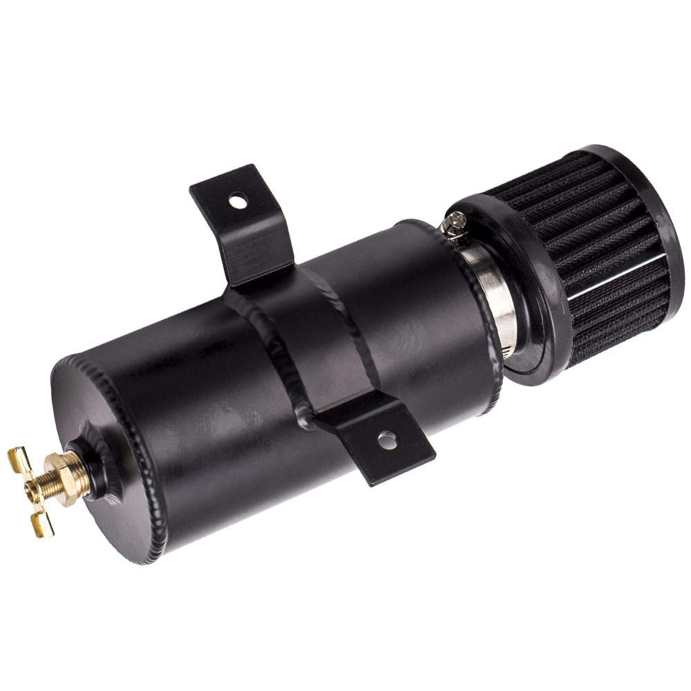 Aluminum Baffled Motor Engine Oil Catch Can for 0.75L with Hose Kit ...