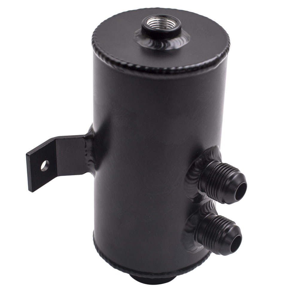 Aluminium Baffled Engine Oil Catch Can 0.75L Twin Port AN10 +3M Hose ...