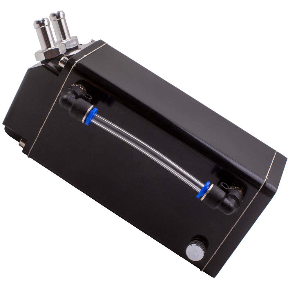 Black Aluminum Oil Catch Reservoir Tank Can 750Ml Engine Oil Catch Fits ...