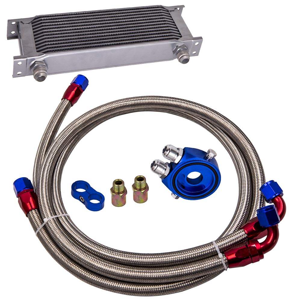 13 row oil cooler With relocation kit M20 x 1.5 & 3/4 x 16 UNF Thread ...