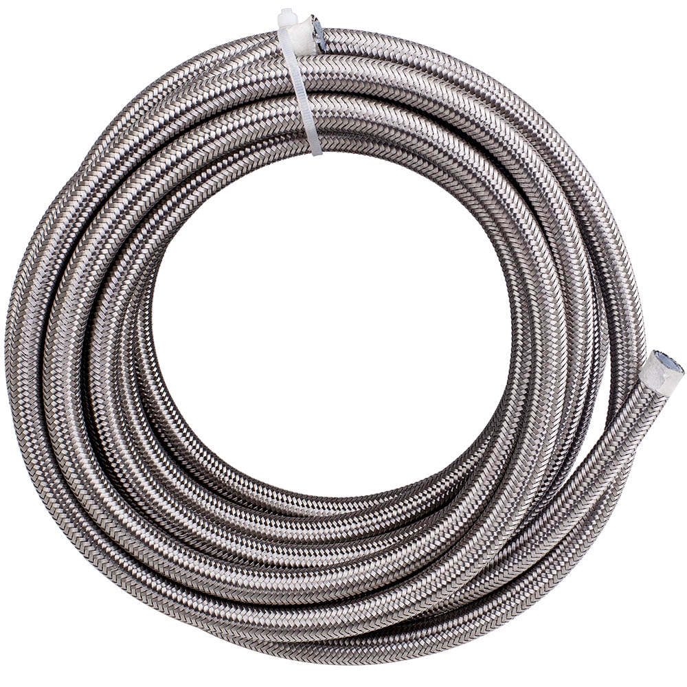 AN8 -8AN 20 Ft PTFE Stainless Steel Fuel Gas Oil Line Fitting Hose End KIT