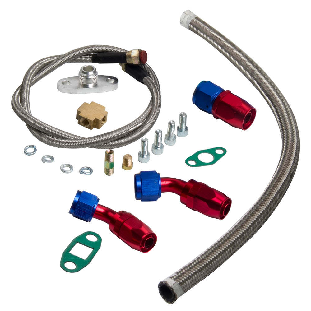 T3 T4 T70 T66 T04E Turbocharger Turbo Oil Feed Return Drain Line ...