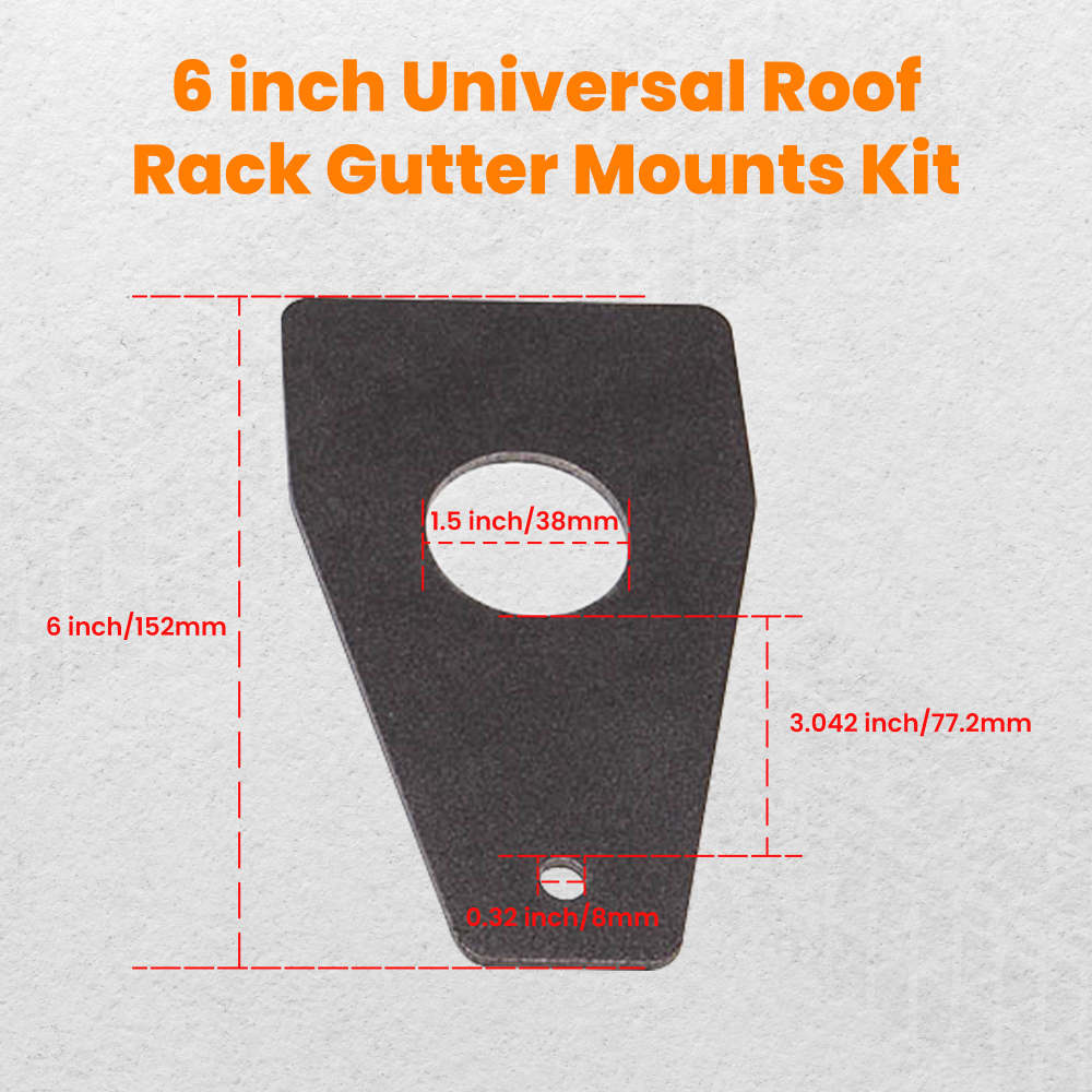 6pcs Universal Roof Rack Gutter Mounts compatible for Jeep Cherokee New