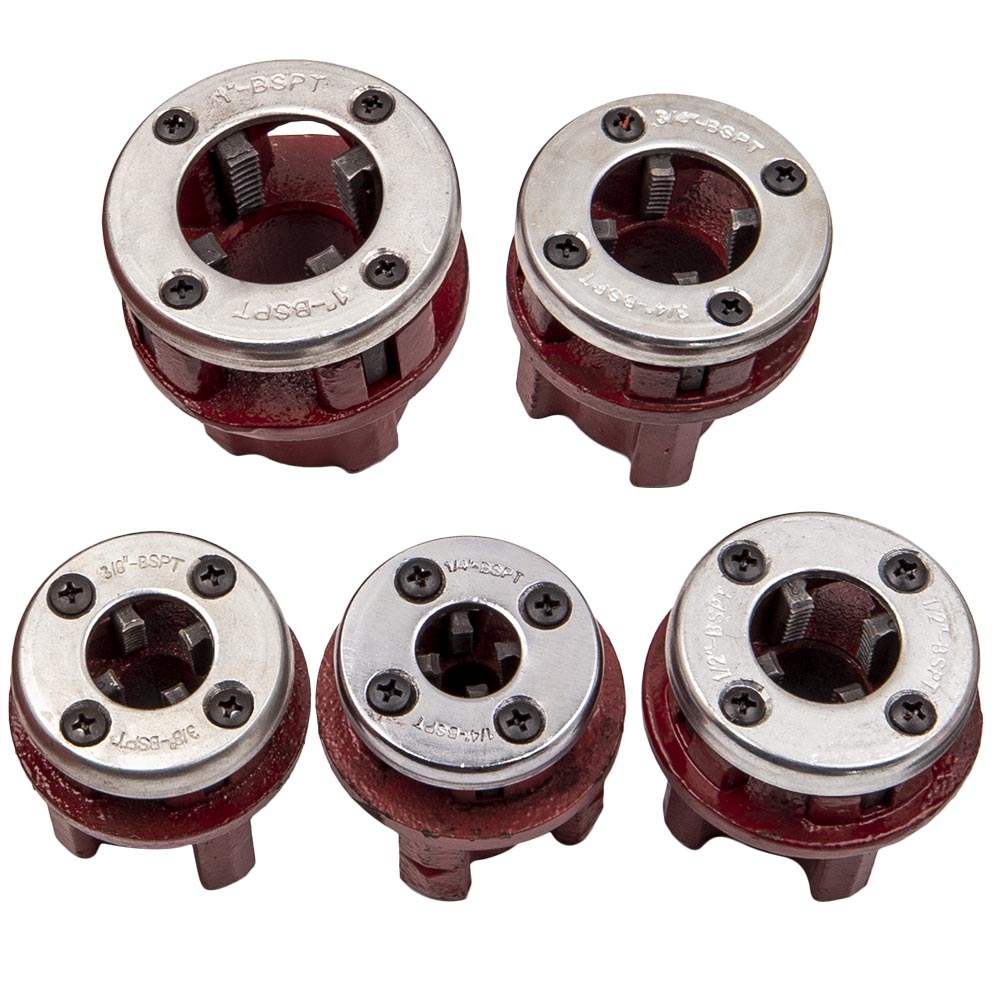 Ratcheting Pipe Thread Threader Die Handle Tool Kit